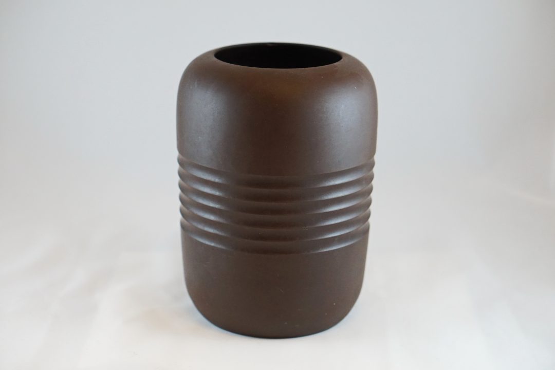 Bronzed black basalt vase - English Ceramic Circle